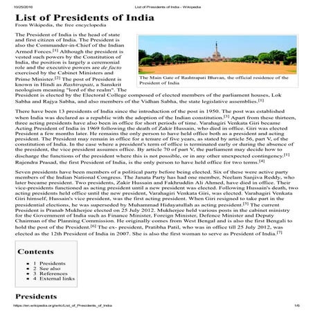 List of presidents of india wikipedia | PDF