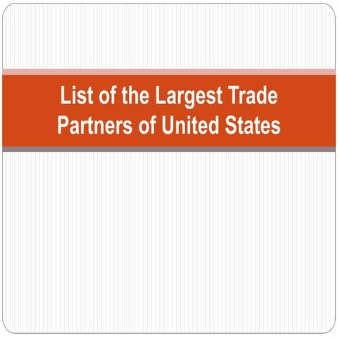 US-INDIA TRADE RELATION | PPTX