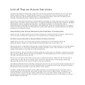 List of top 10 azure services | DOCX