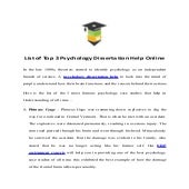 List of top 3 psychology dissertation help online | PDF