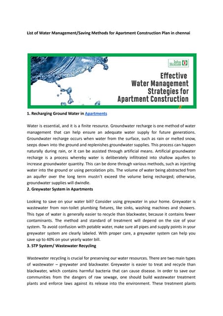 Smart Water Solution Using Internet of Things (IoT) | PPTX
