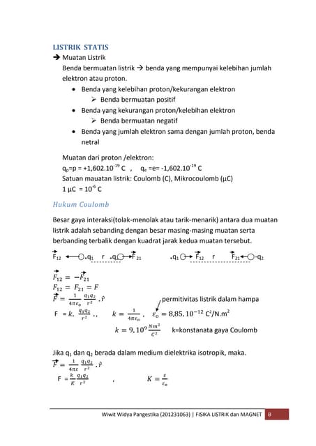 PPT LISTRIK STATIS KELAS XII SEMESTER 1.pptx