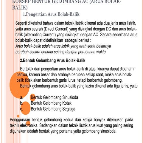 arus terus dan arus ulang-alik | PPTX