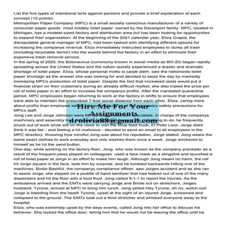 List the five types of intentional torts against persons and.pdf