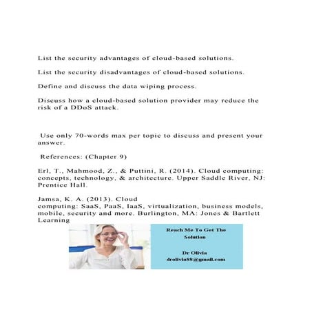 List the security advantages of cloud-based solutions.List.docx