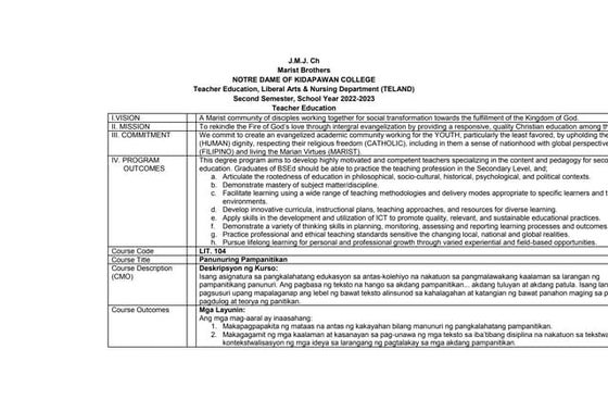 MATATAG CURRICULUM UNPACKING SAMPLE IN AP 7 | DOCX