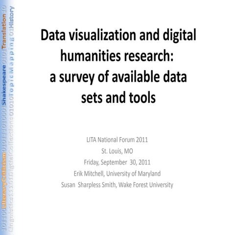 Data visualization and digital humanities research | PPTX | Search ...