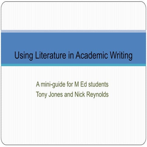 Synthesizing Review of Related Literature | PPTX