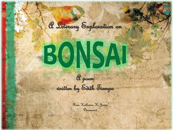 Bonsai by Edith L. Tiempo | PPT