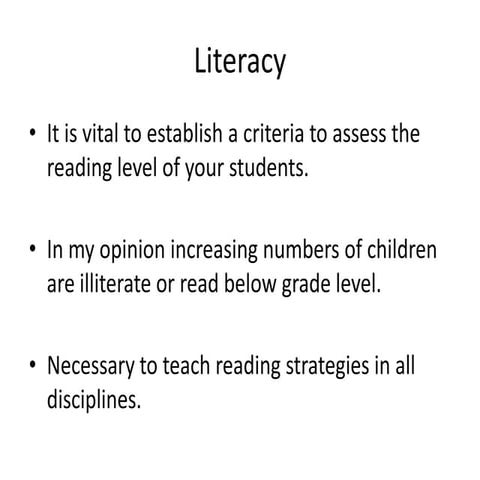 Literacy | PPTX | Education