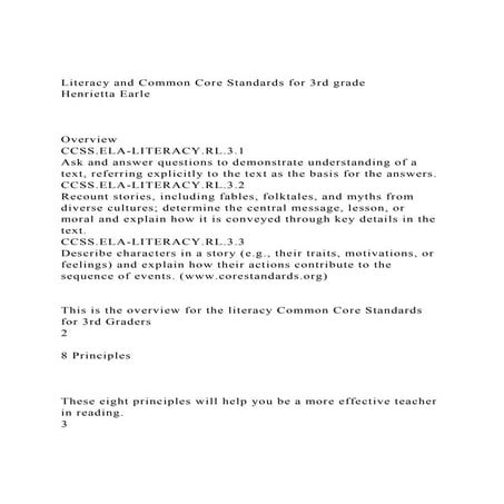 Literacy and Common Core Standards for 3rd gradeHenrietta Earl.docx