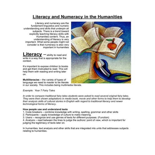 Literacy and numeracy in humanities | PDF