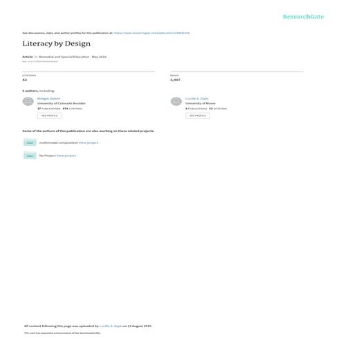 Literacy by design | PDF