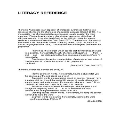 Literacy reference | PDF