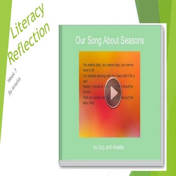 Literacy reflection wk 7 | PPTX