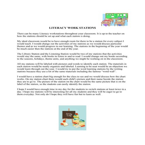 Literacy work stations | PDF