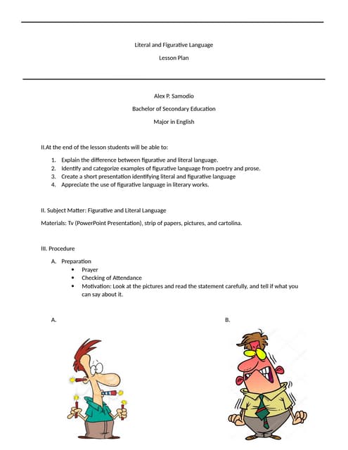 Literal and Figurative Language | PPTX