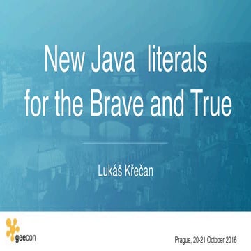 New Java literals for the Brave and True | PPT