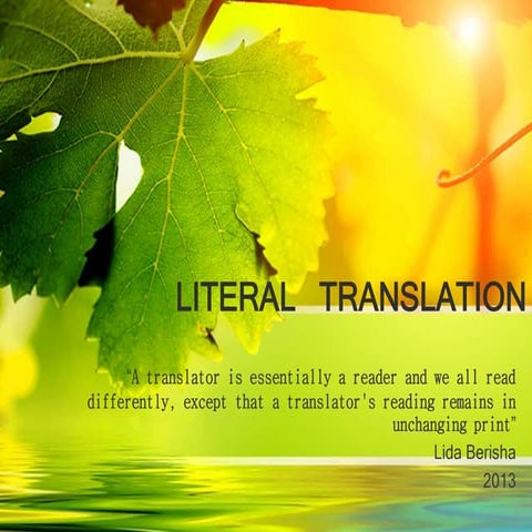 Literal translation | PPTX