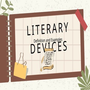 Literary Devices Lesson Powerpoint Presentation - 9th Grade | PPTX