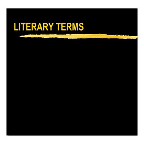 LITERARY TERMS powerpoint.ppt Literature | PPT
