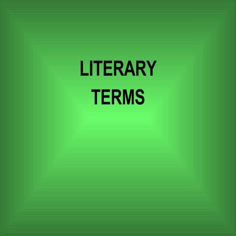 Literary Terms Ppt#2 | PPT