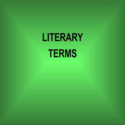 Literary Terms Ppt#2 | PPT