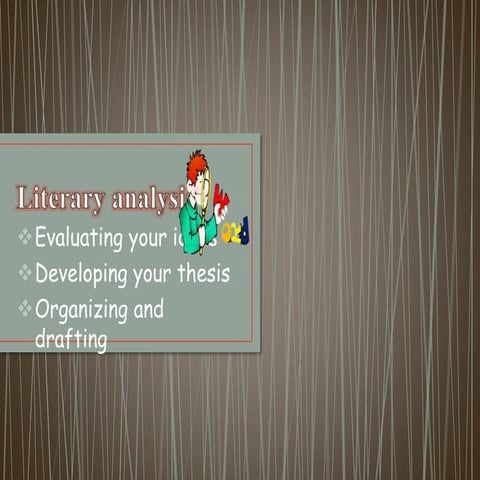 Literary analysis | PPTX
