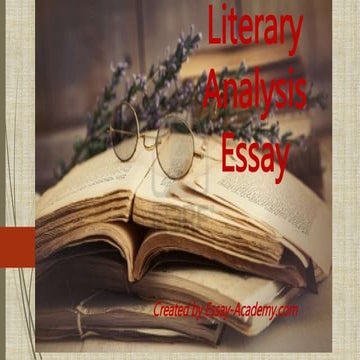 Literary analysis essay | PPTX