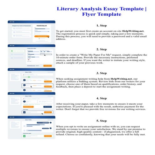 Literary Analysis Essay Template Flyer Template | PDF