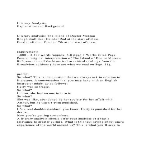 Literary AnalysisExplanation and BackgroundLiterary anal.docx