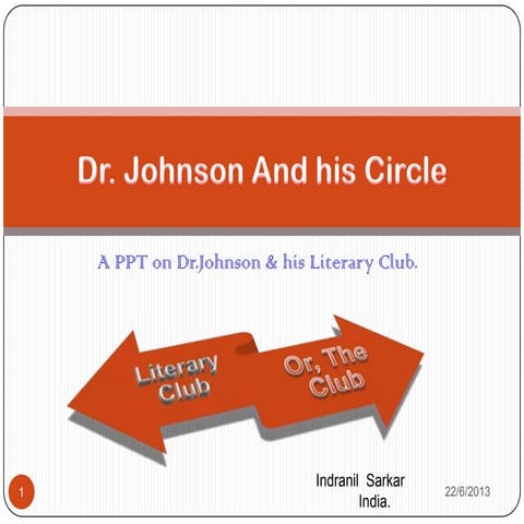 Dr.Johnson and his circle | PPTX