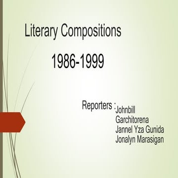 Literary compositions | PPTX