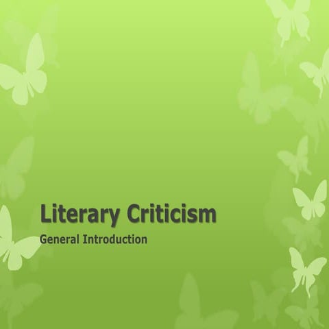 Literary criticism | PPT