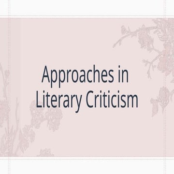 CRITICAL APPROACHES IN WRITING A CRITIQUE | PPT