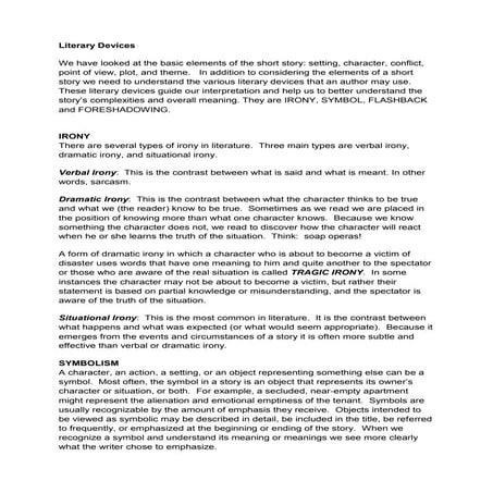 Literary devices | DOCX