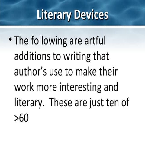 Literary devices | PPT