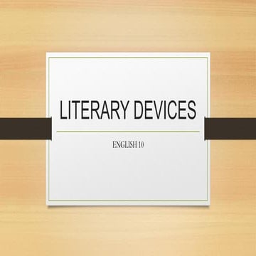 Literary devices | PDF