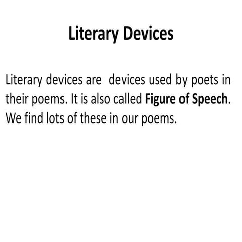 Literary devices | PPTX