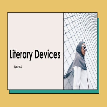 Literary Devices PowerPoint presentation | PPTX