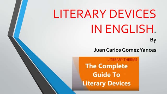 Literary Devices & Techniques | PPT