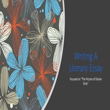 Literary essay - The Picture of Dorian Gray | PPTX