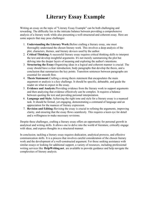 Example Of A Literature Essay.pdf