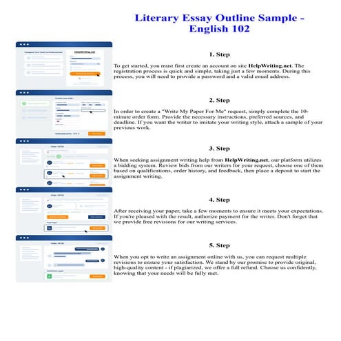 Literary Essay Outline Sample - English 102 | PDF