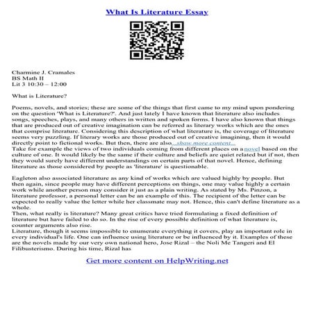 Literary Essay Topics | PDF | Fiction | Books and Literature