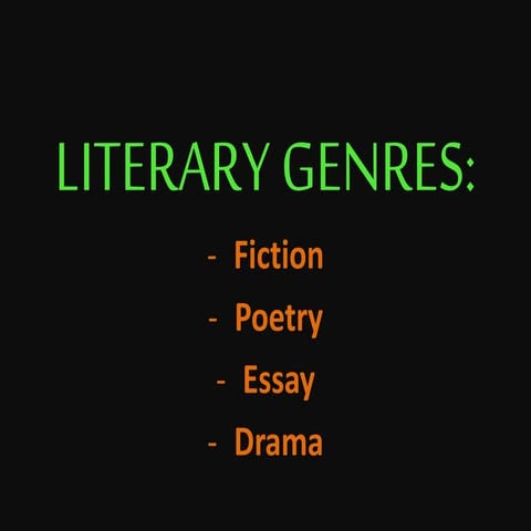 LITERARY GENRE (FICTION) | PPTX
