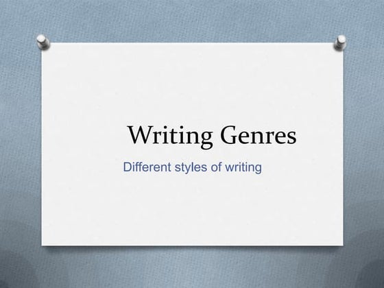 Types of Genres | PPT