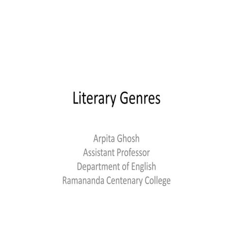 Literary genres | PPT