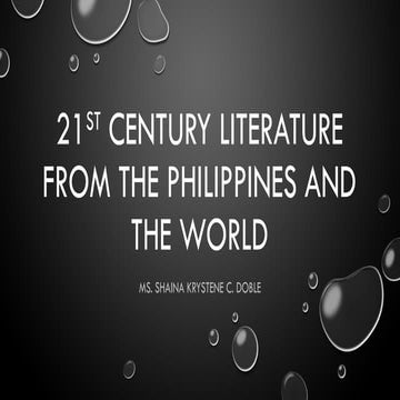 Literary Genres PowerPoint presentation. | PPT