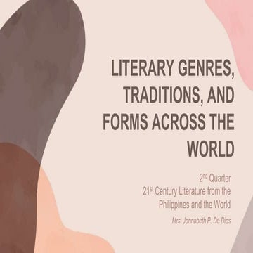 Differentiating 21st Century Literary Genres from Early Literary.pptx